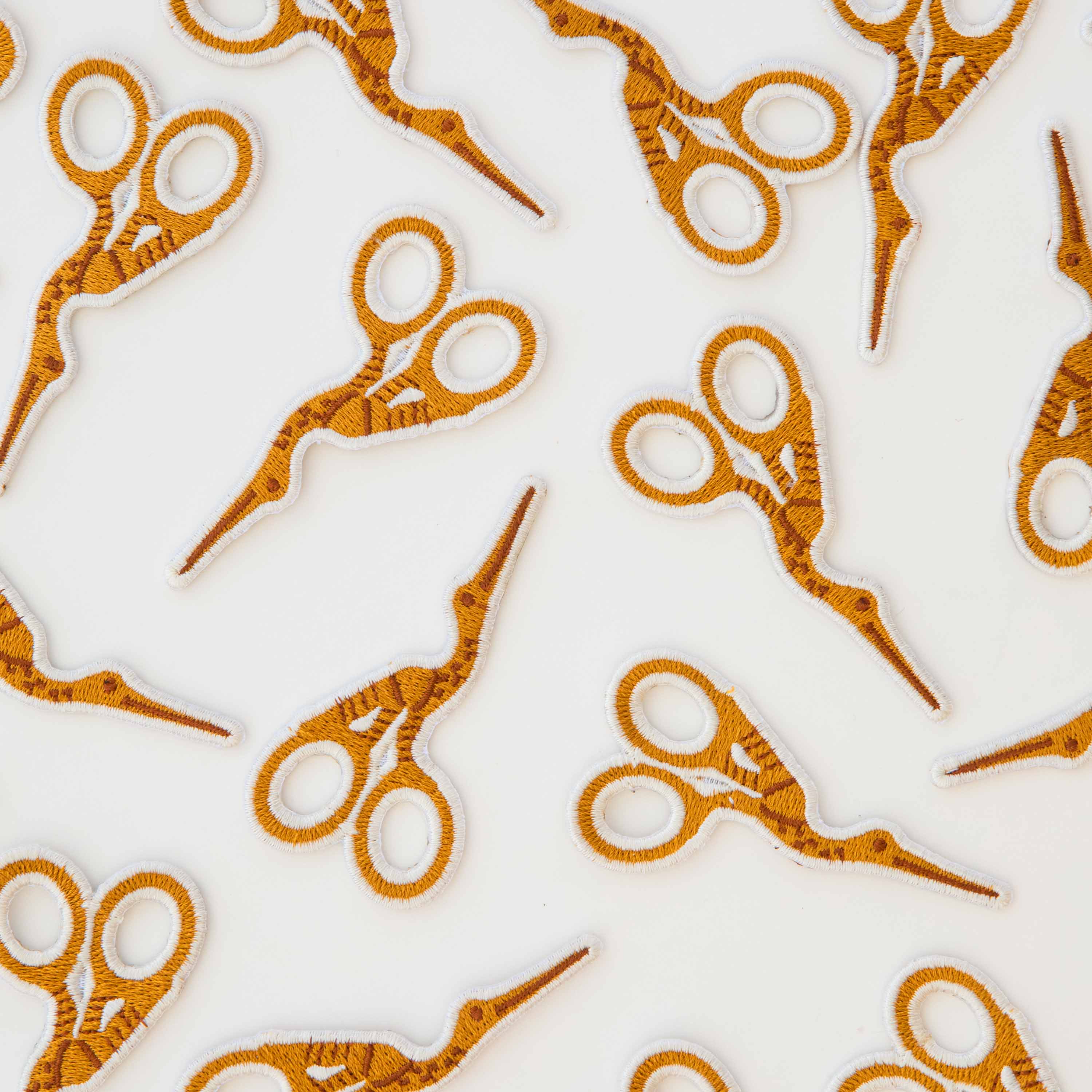 Stork Scissor Iron-On Patch – The Final Stitch