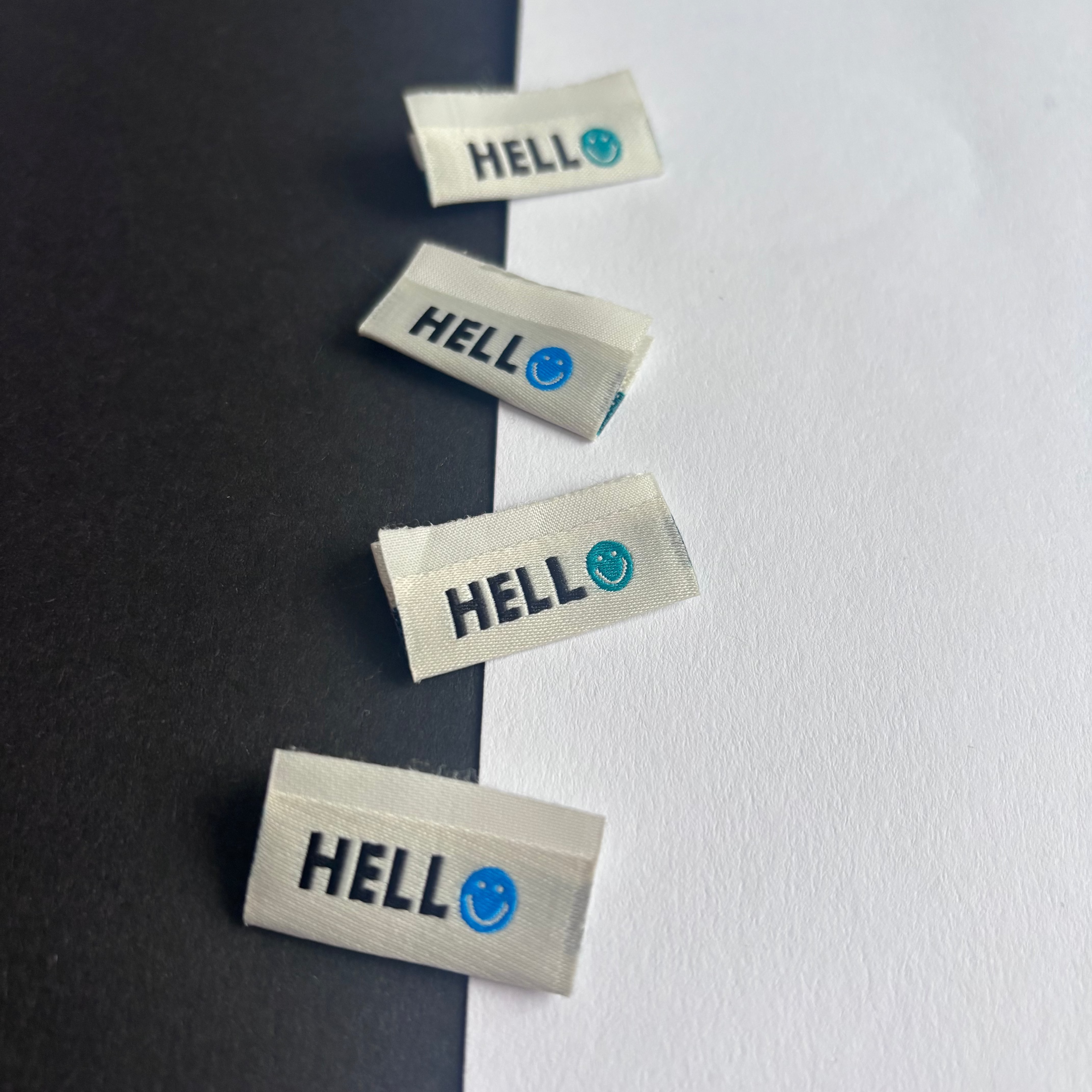 Hello Smiley Side seam labels - Loop en Label – The Final Stitch